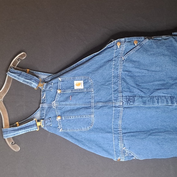 Carhartt | Jeans | Carhartt Overalls Mens 46x32 Blue Denim Straight ...